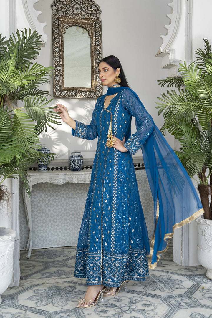 Pakistani Party Wear Dresses | Elegant Embroidery Designs Dress – Mona ...